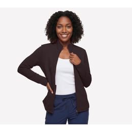 Skechers Damen Trainingsjacke "Women's Jacket", braun, Gr. M, Obermaterial: 97% Polyester, 3% Elasthan, Jacken, mit Rei&szlig;verschluss, aus elastischem