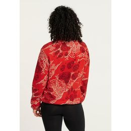 Jack Wolfskin Damen Stehkragenpullover "PAW ERA 100 PRINT HZ W"paw, sirenrot, Gr. XS, Obermaterial: 100% POLYESTER, Pullover, Fleecepullover, weich,