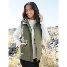 Casual Looks Damen Steppweste, gr&uuml;n, Gr. 40, unifarben, 100% Polyester, Westen