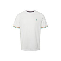 U.S. Polo Assn. T-Shirt 'UMNils' Herren Gr&ouml;&szlig;e XL t&uuml;rkis / orange / wei&szlig;