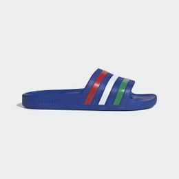 Damen Badesandale "AQUA ADILETTE", adidas Sportswear, Gr. 43bold blau, gr&uuml;n, ftwr wei&szlig;, Synthetik, Schuhe