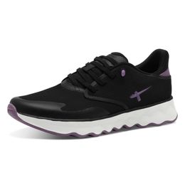Tamaris Damen Slip-On Sneaker "Nowana", Gr. 41, schwarz, Lederimitat, Synthetik, Textil, unifarben mit Farbeinsatz, Schuhe, Freizeitschuh, Halbschuh,