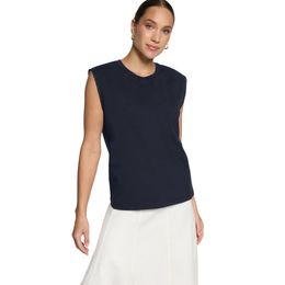 Zero Damen T-Shirt "Damen mit Schmuckkanten", blau, Gr. 42, unifarben, Jersey, Obermaterial: 5% Elasthan, 95% Baumwolle (organic), Shirts, Bord&uuml;re