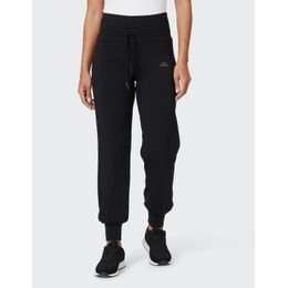 Venice Beach Damen Yogahose "UMA", schwarz, Gr. XL, Obermaterial: 47% Baumwolle, 47% Modal, 6% Elasthan, Hosen, schwarze Grundfarbe, aus Baumwolle,