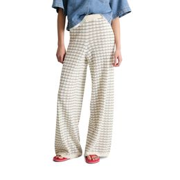 Marc O'Polo Damen Webhose "aus Organic Cotton", beige, Gr. L, MARC O'POLO DENIM, gemustert, Obermaterial: 100% Baumwolle, Hosen