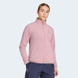 adidas terrex Damen Fleecejacke "W MT ESS FZ FL", rosa, Gr. L, Obermaterial: 100% Polyester, Jacken