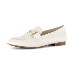 Gabor Damen Slipper, Gr. 38, beige, Kalbsleder, Schuhe, Loafer, Halbschuh mit Lederinnensohle