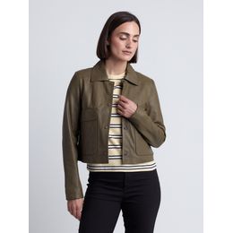 Maze Damen Lederjacke "42024082", gr&uuml;n, Gr. XL, Obermaterial: 100% Lammleder. Futter: 100% Polyester. &Auml;rmelfutter: 70% Polyester 30% Elasthan.
