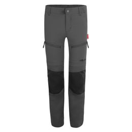 Trollkids Jungen Zip-off-Hose "Kids Nordfjord Zip-off Pants Slim Fit", grau, Gr. 110, Web, Obermaterial: 100% Polyamid, Hosen, abzippbare Hosenbeine,