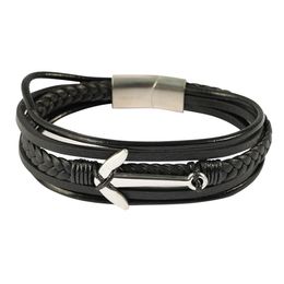 Adelia&acute;s ADELIA ́S Herren Edelstahlarmband "Herren Armband aus Edelstahl", 19, Edelstahl, schwarz, Edelstahl, Armb&auml;nder