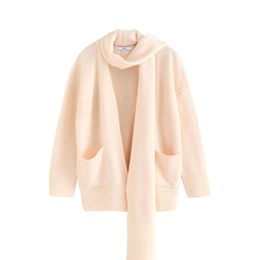 Next Strickjacke und Schal Damen Gr&ouml;&szlig;e L/XL wollwei&szlig;