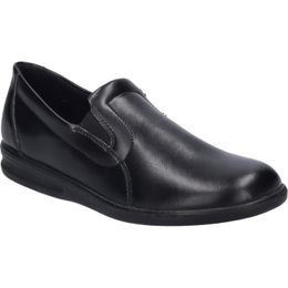 Josef Seibel Herren Hausschuh "Belfort 88, schwarz", Gr. 49, schwarz, Obermaterial: 100% Rindsleder Leather cow., Schuhe