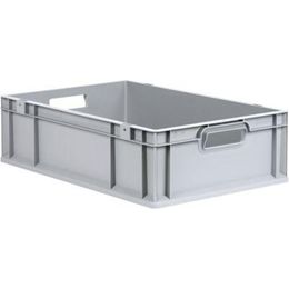 Sch&auml;fer Shop Sch&auml;fer Shop Pure Eurobox Serie Economy, Griffe offen, Kunststoff, B 600 x T 400 x H 170 mm, 34 l, grau