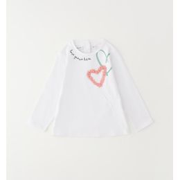 sarabanda M&auml;dchen T-Shirt "BABY GIRL SWEATER"optical wei&szlig;, Gr. 80, 95% Baumwolle, 5% Elasthan, Shirts