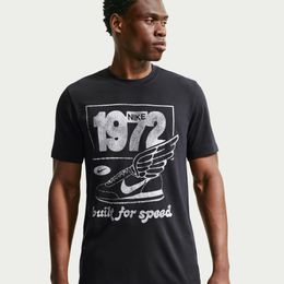 Nike Herren Laufshirt "Nike Men's Dri-FIT T-Shirt", schwarz, Gr. XL, Obermaterial: 60% Baumwolle, 40% Polyester, Shirts, mit Dri-FIT-Technologie, aus