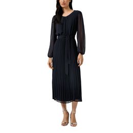 Damen Meshkleid, schwarz, Gr. 34, s.Oliver BLACK LABEL, unifarben, Mesh;Web, Obermaterial: 100% Polyester, Kleider, mit seitlichem Bindeg&uuml;rtel
