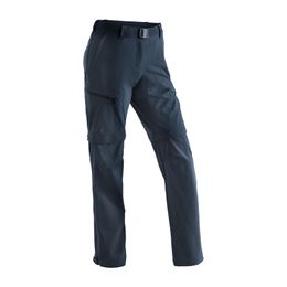 Maier Sports Damen Outdoorhose "Nata", blau, Gr. 48, 90% Polyamid, 10% Elasthan, Hosen, Damen Zip-Off Wanderhose, atmungsaktive Trekkinghose, Regular