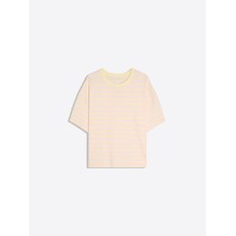 Bershka T-Shirt Damen Gr&ouml;&szlig;e S hellgelb / hellpink