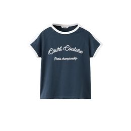 Mango Kids T-Shirt 'COURT' M&auml;dchen Gr&ouml;&szlig;e 116 marine / wei&szlig;