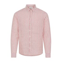 Casual Friday Herren Leinenhemd "Leinenhemd CFRissa Linen Striped", rosa, Gr. L, Obermaterial: 80% Leinen LI. 20% Baumwolle CO., Hemden