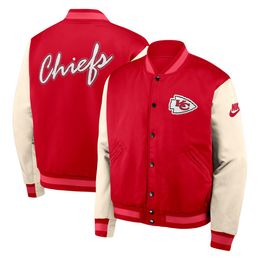 Nike Damen Collegejacke "Nike Collegejacke Kansas City Chiefs Nike Legacy Bomber Jacket", rot, Gr. L, Popeline;Jersey, 100% Polyester, Jacken