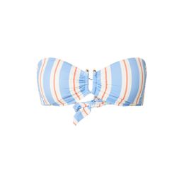 Lindex Bikini Top female size 70 Light blue / Salmon / White