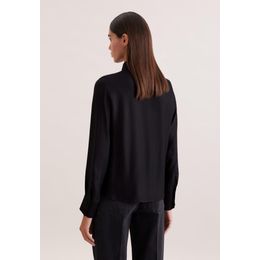 Seidensticker Damen Hemdbluseschwarz, Gr. 42, unifarben, 100% Viskose, Blusen, 1/1 Kragen Uni