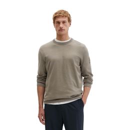 Marc O'Polo MARC O'POLO Herren Strickpullover "aus reiner Bio-Baumwolle", beige, Gr. M, unifarben, Obermaterial: 100% Baumwolle, Pullover