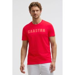 Gaastra Herren Rundhalsshirt, rot, Gr. M, bedruckt, Single Jersey, Material: 100% Baumwolle, Shirts, aus Baumwolle