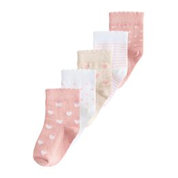 Next Socken M&auml;dchen Gr&ouml;&szlig;e first size beigemeliert / rosa / pitaya / wei&szlig;