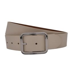 AnnaMatoni Damen Lederg&uuml;rtel "AnnaMatoni AnnaMatoni Damen Leder G&uuml;rtel Echtleder mit moderner", beige, Gr. 80, 100% Leder, G&uuml;rtel