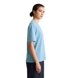 Marc O'Polo Damen T-Shirt "aus Interlock-Jersey", blau, Basic, Gr. XXS, MARC O'POLO DENIM, unifarben, Obermaterial: 100% Baumwolle, Shirts