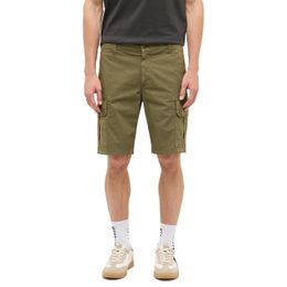 Mustang Herren Shorts "Herren Style Harry Papertouch Shorts", gr&uuml;n, Gr. 30, unifarben, Web, 98% Baumwolle, 2% Elasthan, Hosen