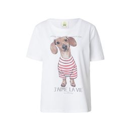 Princess Goes Hollywood T-Shirt 'Flower Dog' Damen Gr&ouml;&szlig;e M umbra / hellrot / schwarz / wei&szlig;