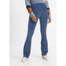bonprix Damen Leggings, blau, Gr. 32, Jersey, Obermaterial: 62% Baumwolle, 36% Polyester, 2% Elasthan, Hosen, mit Elasthan-Anteil, Skinny Fit, mit
