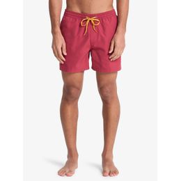 Quiksilver Herren Badeshorts "EVERYDAY VOLLEY 15", rot, Gr. L, kontrastfarbene Details, unifarben, Web, Polyester, Badehosen, unifarbene Optik, mit