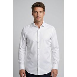 OLYMP Herren Businesshemd "No. Six super slim", beige, Gr. 43, Obermaterial: 97% Baumwolle, 3% Elastolefin, Hemden