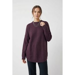 V&eacute;ro Moda VERO MODA Damen Strickpullover "VMPLAZA LS HIGHNECK LONG PULLOVER GA BOO", lila, Gr. XS, meliert, Strick, Obermaterial: 64% Polyester, 19% Polyacryl,