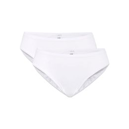 Calida Damen Slip "Benefit Women", Gr. L, wei&szlig;, Single Jersey, Obermaterial: 94% Baumwolle, 6% Elasthan, unifarben, Unterhosen, elastisch, Single