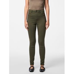 Pieces Damen Jeggings "PCHIGHSKIN WEAR JEGGINGS", gr&uuml;n, Gr. S, unifarben, Web, Obermaterial: 77% Viskose, 20% Nylon, 3% Elasthan, Hosen,