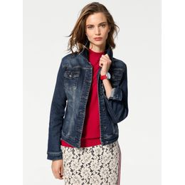 Heine Damen Jeansjacke, Schwarz, Gr. 44, Jeansjacken, Material: Baumwolle