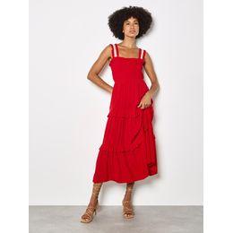 Apricot Damen Midikleid "Midi-Kleid", rot, Gr. 40, gewebt, Obermaterial: 100% Viskose LENZING ECOVERO CV LenzEcov., Kleider, mit gestufter