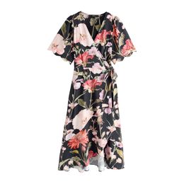 next Kleid Damen Gr&ouml;&szlig;e 44 navy / gr&uuml;n / pink / rosa Sommerkleid