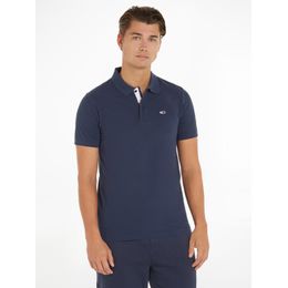 Tommy Jeans Herren Poloshirt "TJM SLIM PLACKET POLO", blau, Gr. S, Obermaterial: 100% Baumwolle, Shirts