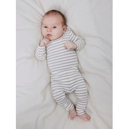 name it M&auml;dchen Leggings "NBNBANI XSL LEGGING NOOS", Gr. 68, beige, Feinripp, Obermaterial: 57% Baumwolle, 38% Modal, 5% Elasthan, geringelt,