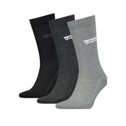 Levi's LEVI'S Herren Socken "LEVIS REGULAR CUT BW LOGO RECYCL CO 3P", Gr. 39, grau, Baumwollmischung, unifarben, Socken, mit breitem Logobund