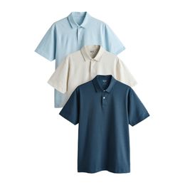 next Poloshirt Herren Gr&ouml;&szlig;e 5XL ecru / navy / hellblau