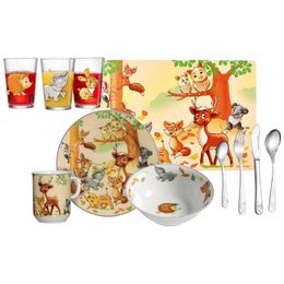 Ritzenhoff & Breker Kindergeschirr-Set "Kinderset Waldtiere 11er Set bunt", 11, bunt, RITZENHOFF & BREKER, Geschirr-Sets, Sp&uuml;lmaschinengeeignet
