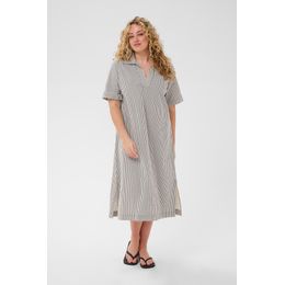 Kaffe Curve Kleid 'KCNana' Damen Gr&ouml;&szlig;e 52 beige / nachtblau Sommerkleid