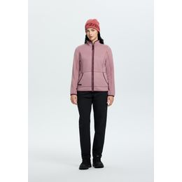 Icepeak Damen Fleecejacke "Icepeak AMYRY", rosa, Gr. S, Obermaterial: 80% Polyester, 20% Viskose, Jacken, mit Stehkragen, in normaler Passform